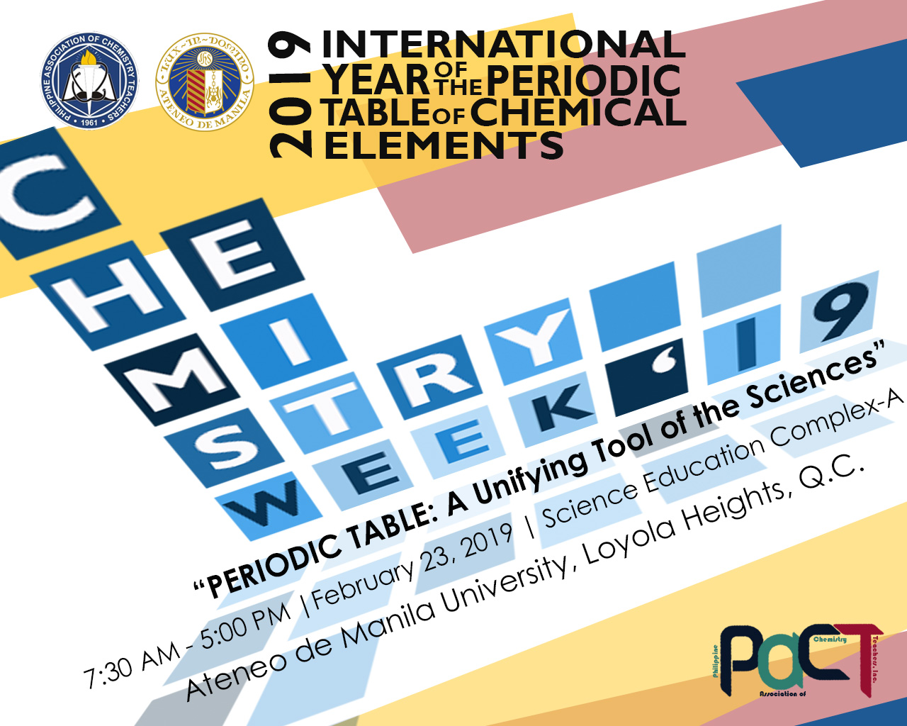 2019 CHEMISTRY WEEK – Philippine Association of Chemistry Teachers